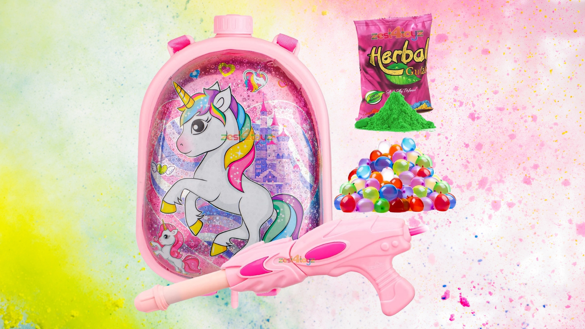 Holi Fun with Unicorn Water Gun | Unirav