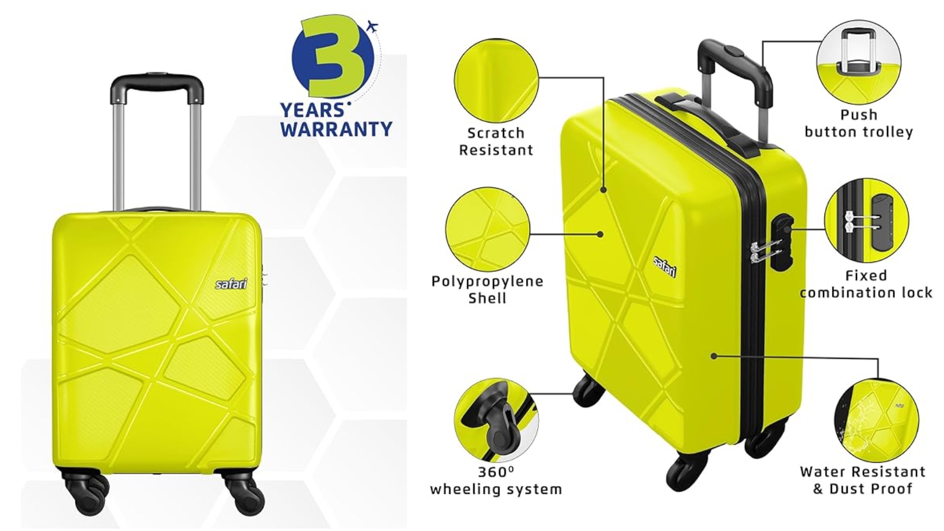 Safari Small Size Cabin Luggage Suitcase Trolley Bags